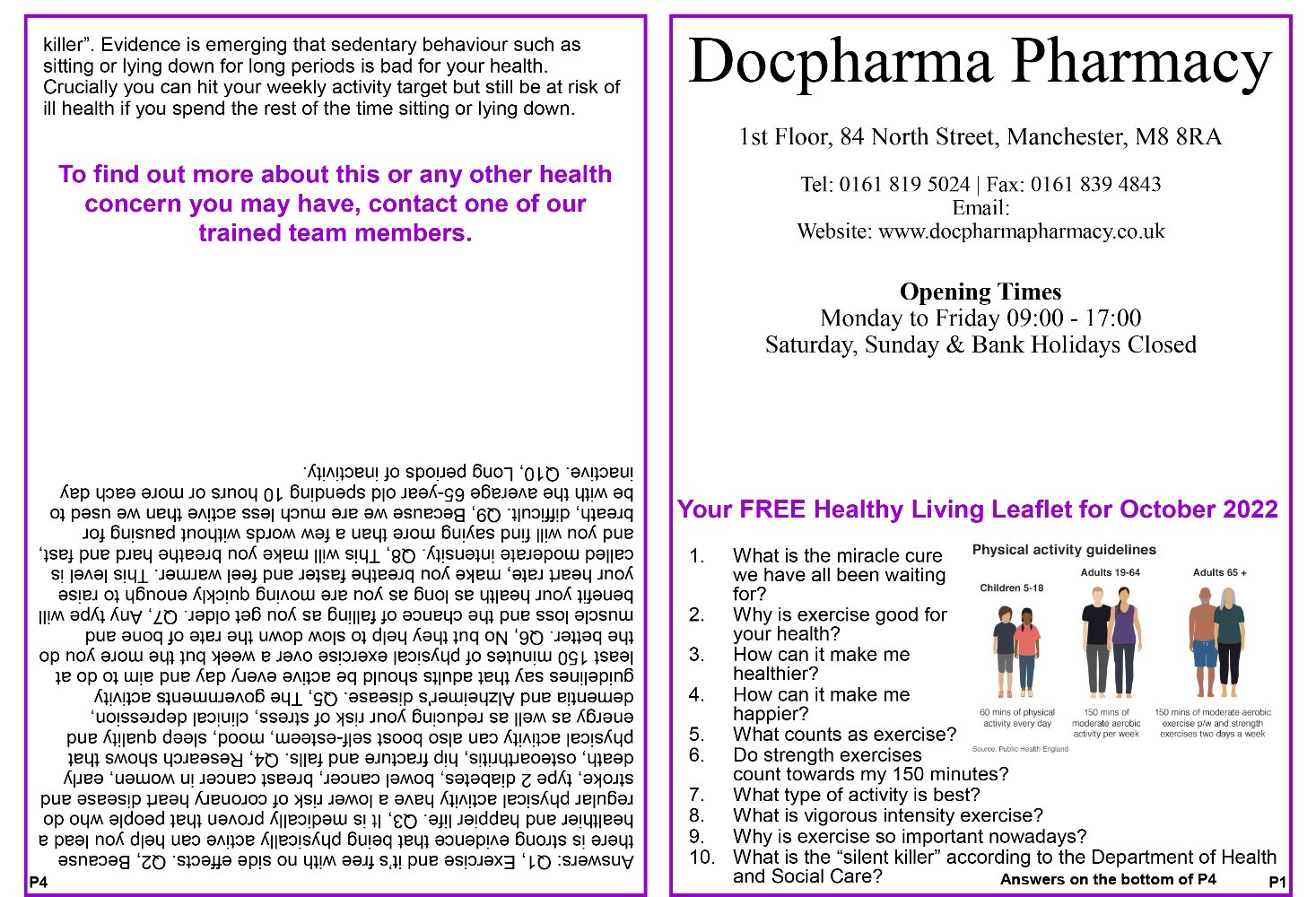 Your FREE Healthy Living Leaflet for October 2022 | Docpharma Pharmacy